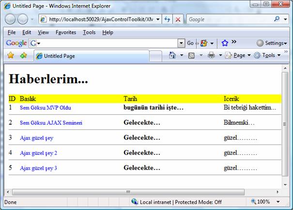 XML ve XSLT Kullanarak Dinamik ASP.NET Sayfaları Oluşturmak